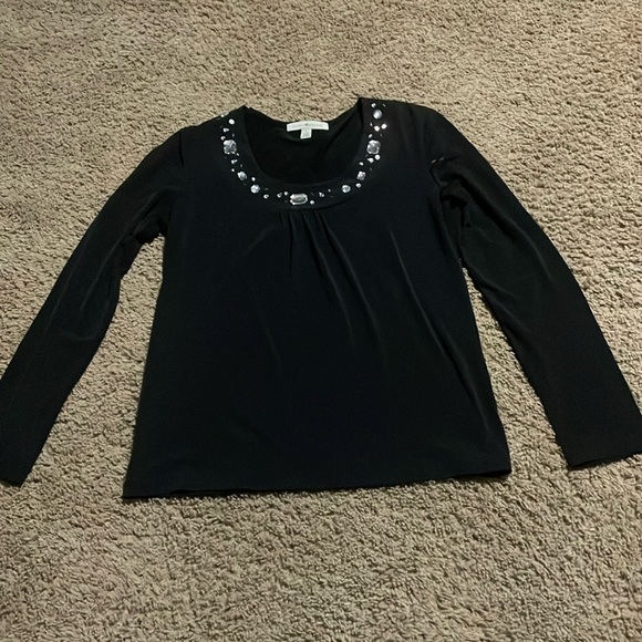 Debbie Morgan | Tops | New Without Tags Ladies Debbie Morgan Black Long ...